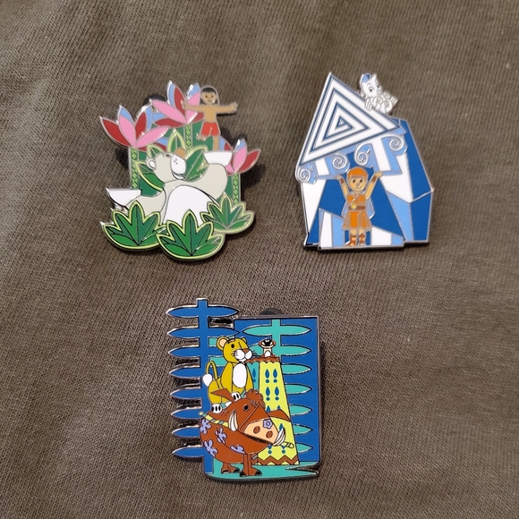 Disney | Jewelry | Disney Small World Pins | Poshmark